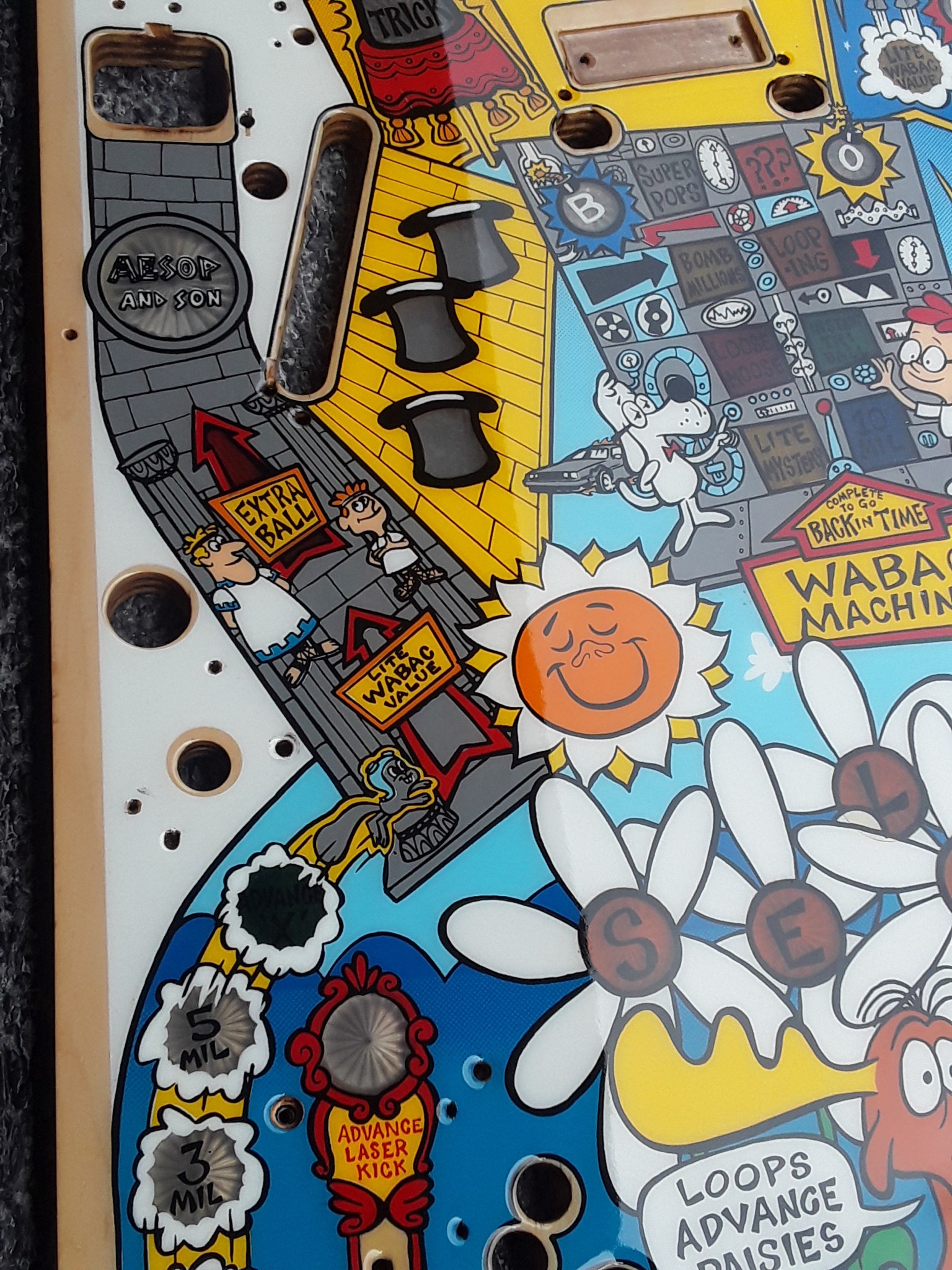 Rocky & Bullwinkle USED & Restored! $1750 – Kruzman Pinball Playfields