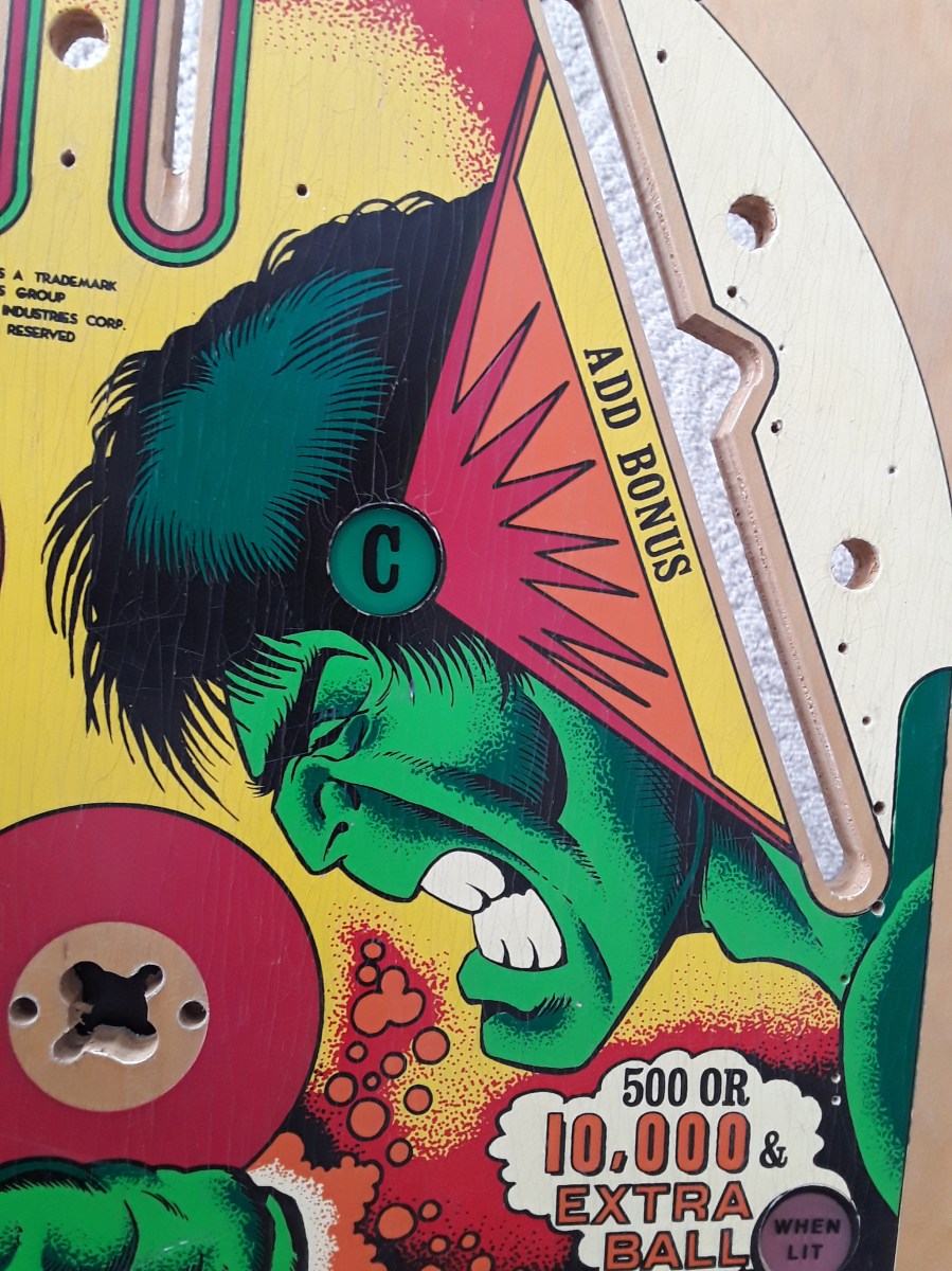 Incredible Hulk – Gottlieb – NOS – $1000 – Kruzman Pinball Playfields